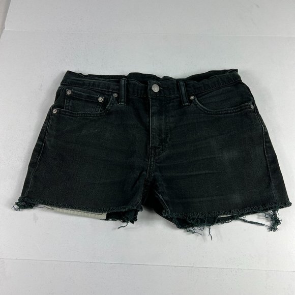 Levi's | Shorts | Levis Jean Shorts Mens 3 51 Slim Black Cut Off Frayed ...